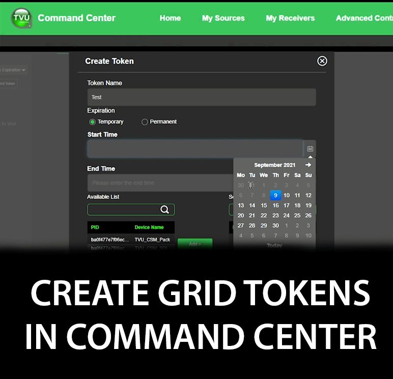 How to create Grid tokens to share Grid feeds in TVU Command Center ...